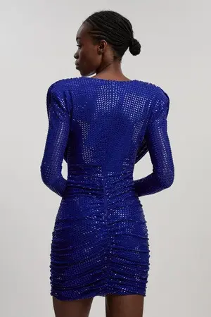 Karen Millen Cowl Neck Long Sleeve Mini Dress