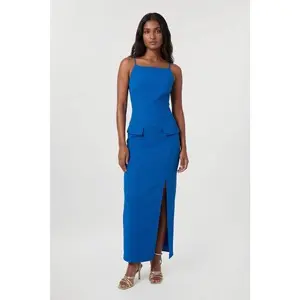 Karen Millen Square Neck Pencil Dress - Cobalt