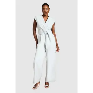 Coast Belted Wide-leg Jumpsuit - Sage