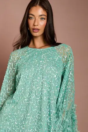Coast Sequin Cape Blouse