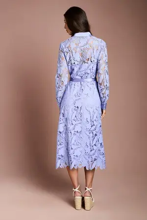 Coast Lace Shirt Dress - Cornflower