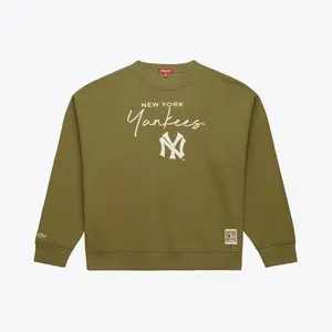 Mitchell & Ness New York Yankees Cooperstown Collection Fleece Sweatshirt - Olive