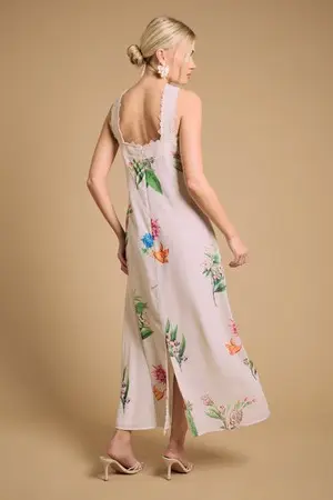 OASIS Halterneck Floral Maxi Dress