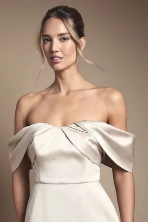 Coast Bandeau Maxi Dress With Asymmetric Drape - Champagne