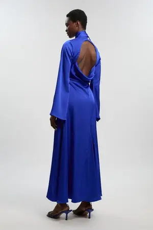 Karen Millen High Neck Long Sleeve Maxi Dress