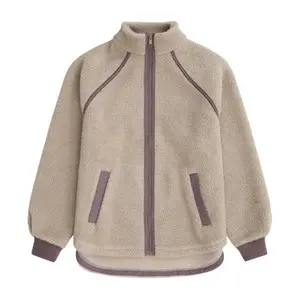ANIMAL Bonnie Borg Trim Fleece Jacket - Dark Beige