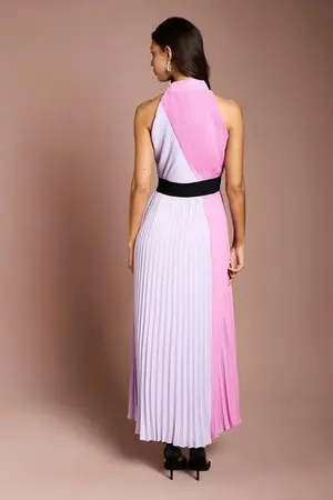 Coast Color Block High Neck Maxi Dress