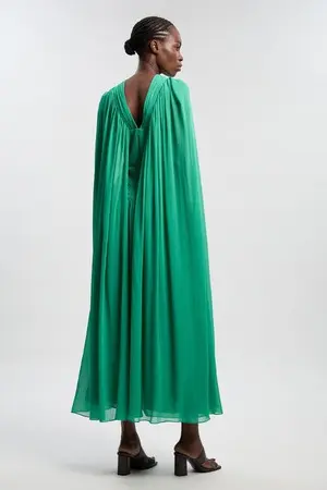 Karen Millen Halterneck Cape Maxi Dress