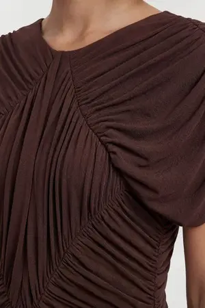 Karen Millen Ruched Jersey Maxi Dress