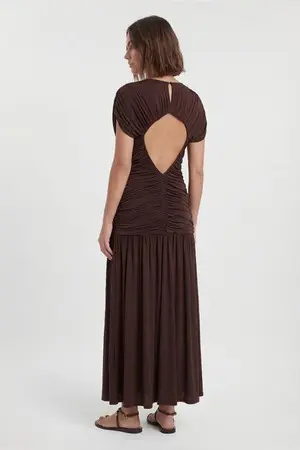 Karen Millen Ruched Jersey Maxi Dress