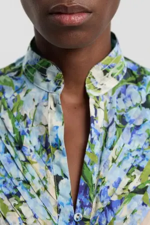 Karen Millen Floral Puff Sleeve Blouse