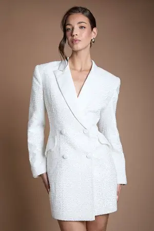 Coast Bridal Collared Neck Blazer Dress