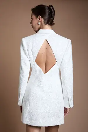 Coast Bridal Collared Neck Blazer Dress
