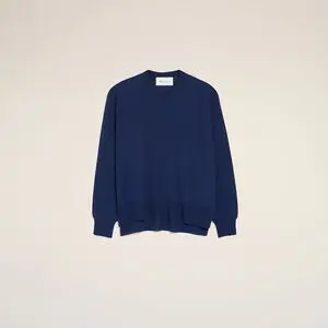 AMI Paris Wool Silk De Coeur Crewneck Sweater