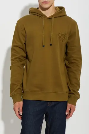 Etro Cotton Hoodie With Pegasus Motif