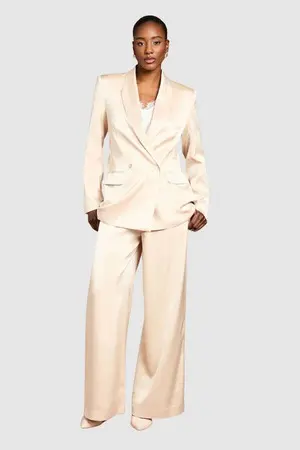 Coast Satin Double-breasted Tailored Blazer