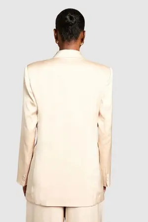Coast Satin Double-breasted Tailored Blazer