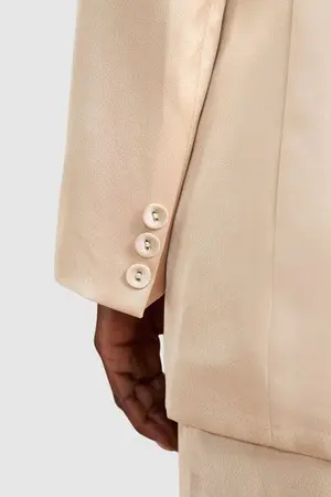 Coast Satin Double-breasted Tailored Blazer