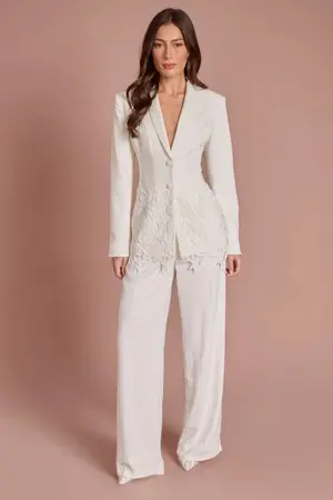 Coast Longline Floral Embroidered Blazer