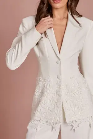 Coast Longline Floral Embroidered Blazer