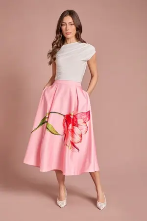 Coast Satin Midi Skirt