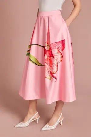 Coast Satin Midi Skirt