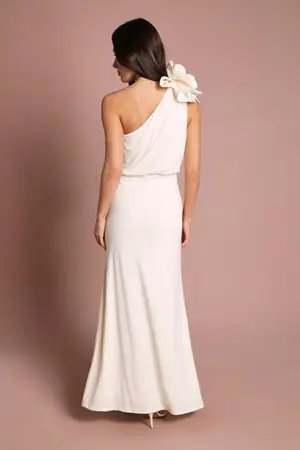 Coast One Shoulder Jersey Maxi Dress With Corsage Detail