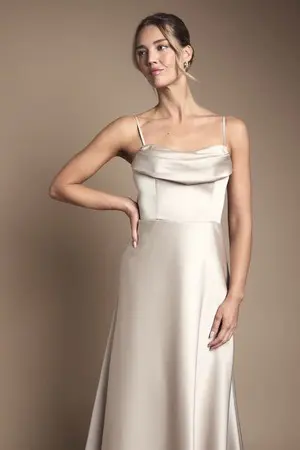 Coast Strappy Satin Maxi Bridesmaid Dress