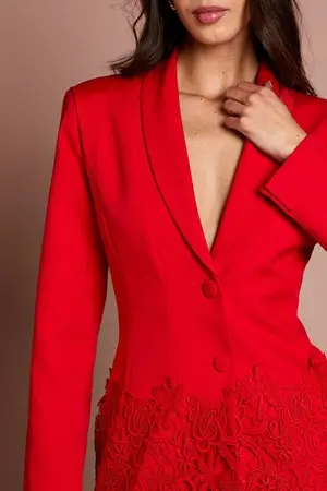 Coast Embroide Single Breasted Blazer