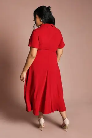 Coast Plus Twist Wrap Waist Midi Dress