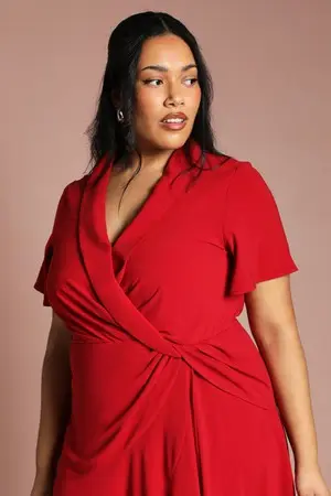 Coast Plus Twist Wrap Waist Midi Dress
