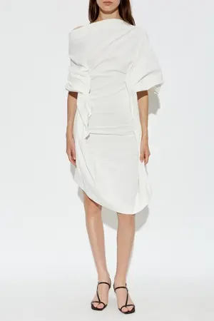 Issey Miyake Asymmetrical Dress With Draping