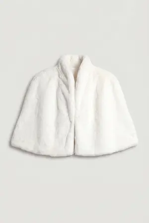 Coast Faux Fur Cropped Cape