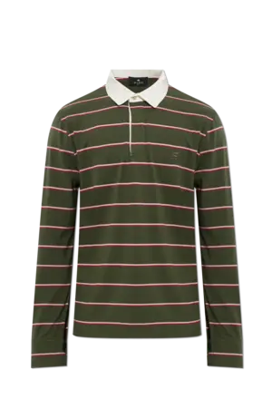 Etro Long Sleeve Polo - Green