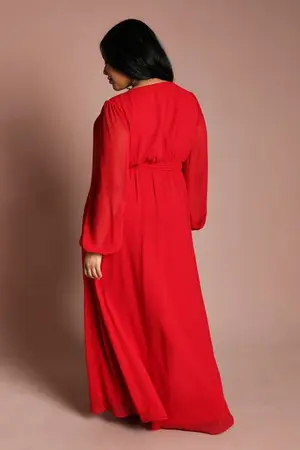 Coast Plus V-neck Wrap Maxi Dress