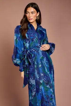 Coast Floral Organza Shirt Dress