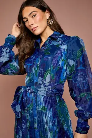 Coast Floral Organza Shirt Dress