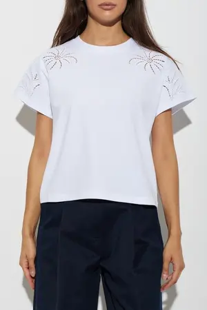 Rag & Bone T-shirt With Openwork Trim