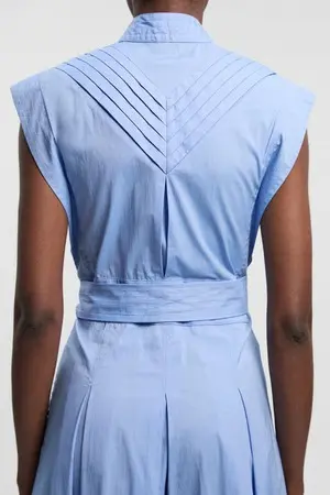 Karen Millen Cotton Tie Waist Midi Dress