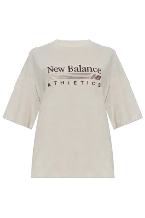 NEW BALANCE T-shirt With 'wt6297mk' Logo - Beige