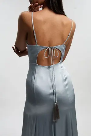 Karen Millen Satin Strappy Midi Dress