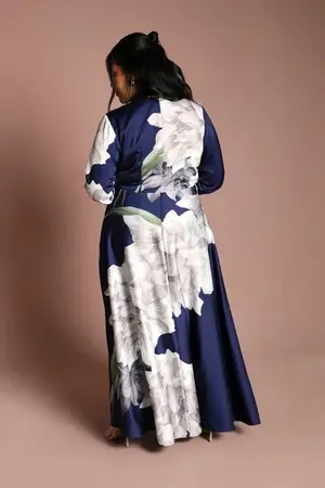 Coast Plus Print Wrap Maxi Dress