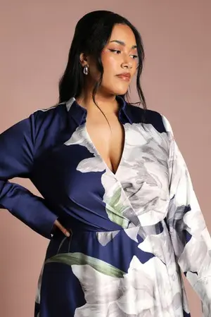 Coast Plus Print Wrap Maxi Dress