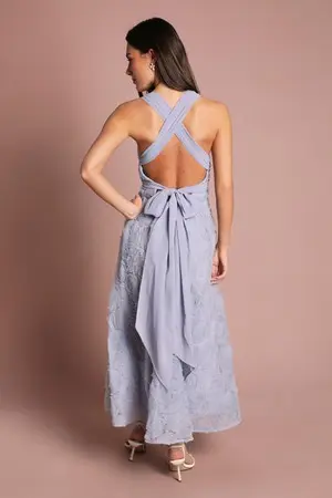 Coast Embroidered Tie Back Maxi Dress
