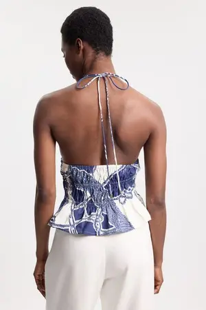 Karen Millen Chain Print Halter Top
