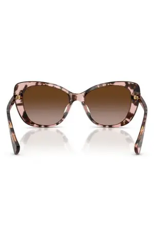 Ralph Lauren Ra5329u 56mm Gradient Butterfly Sunglasses - Pink Havana/brown Gradient