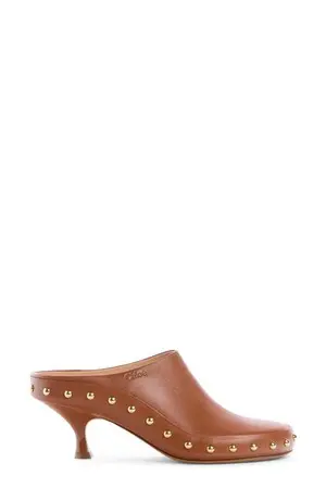 Chloé Junie Studded Kitten Heel Mule Pump