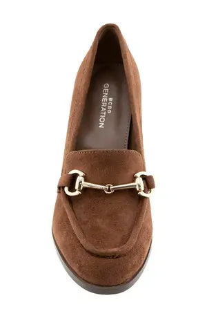 Bcbgmaxazria Yixy Loafer Block Heel Pumps With Bit Hardware
