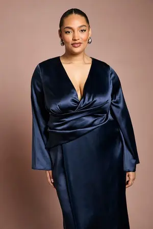 Coast Plus Satin Wrap Dress