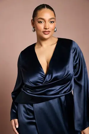 Coast Plus Satin Wrap Dress